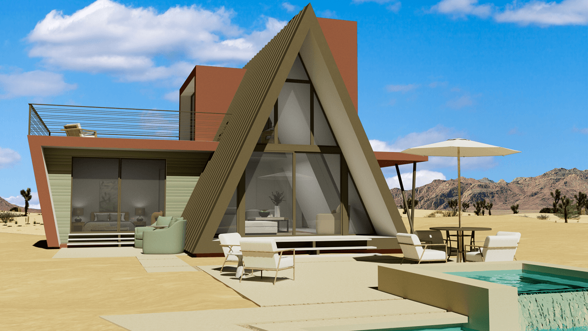Explore Dean Larkin's A-Frame Project Near Joshua Tree